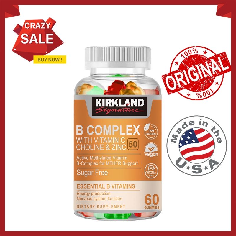 Kirkland B Complex 60 Gummies for Adults & Kids Enhances immunity ...