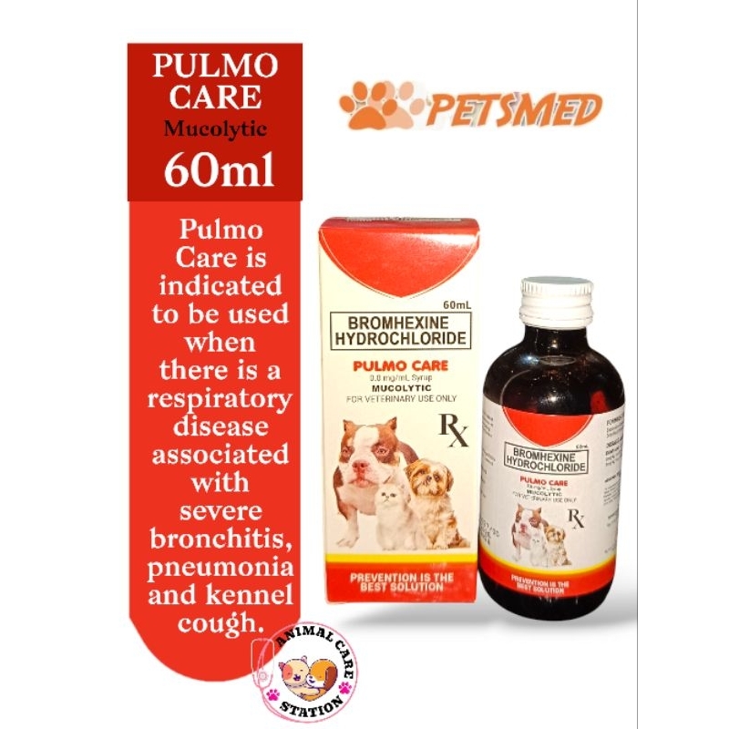 Petsmed Pulmo Care Mucolytic for Dog and Cat 60ml | Shopee Philippines