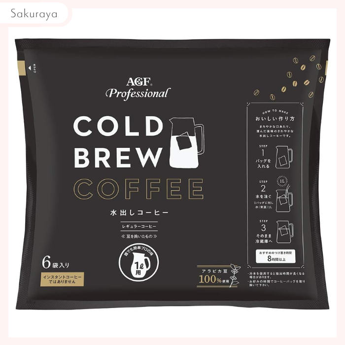 AGF Professional Cold Brew Coffee 1L 6 bags [Cold brew coffee] [Iced coffee][dairect from japan ...