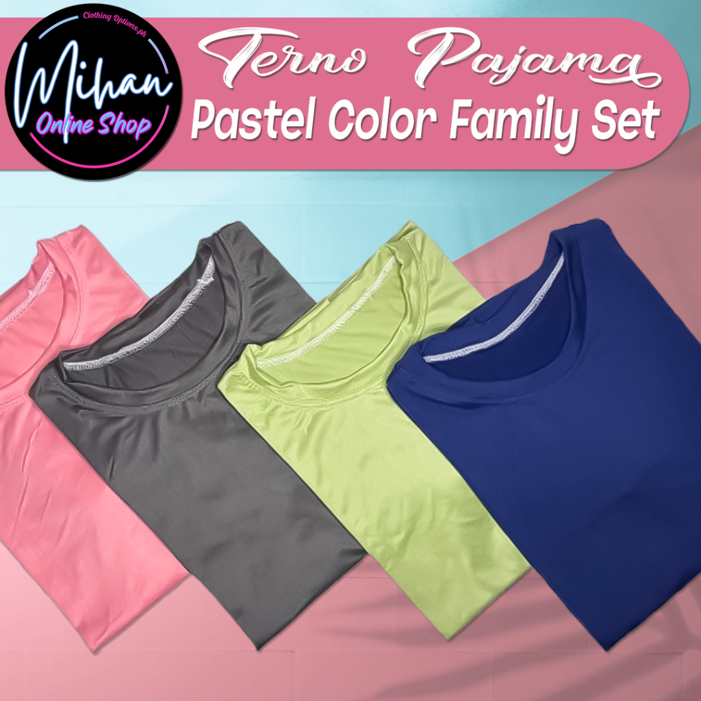 New Plain Pastel Color!!! | Family Set Terno Pajamas!!!! | Shopee ...