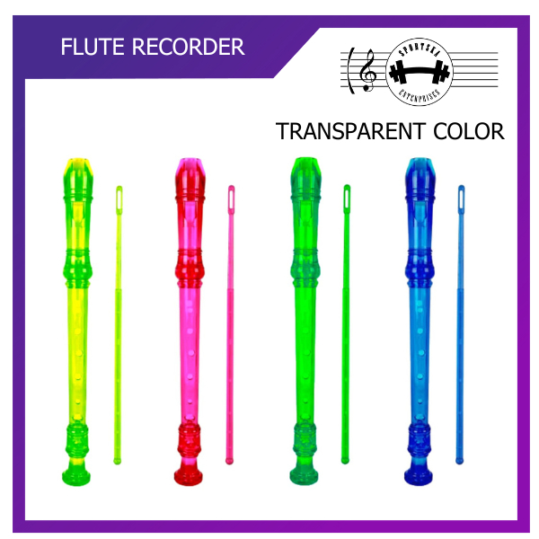 Flute Recorder Transparent Color with Fingering Chart | Shopee Philippines