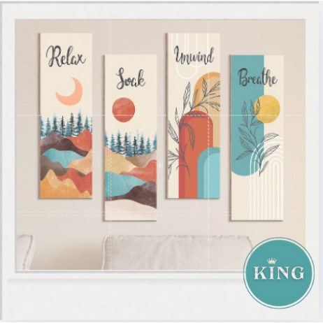 4pcs combination Stay Positve Word Hard Make it Happen Wooden Wall ...