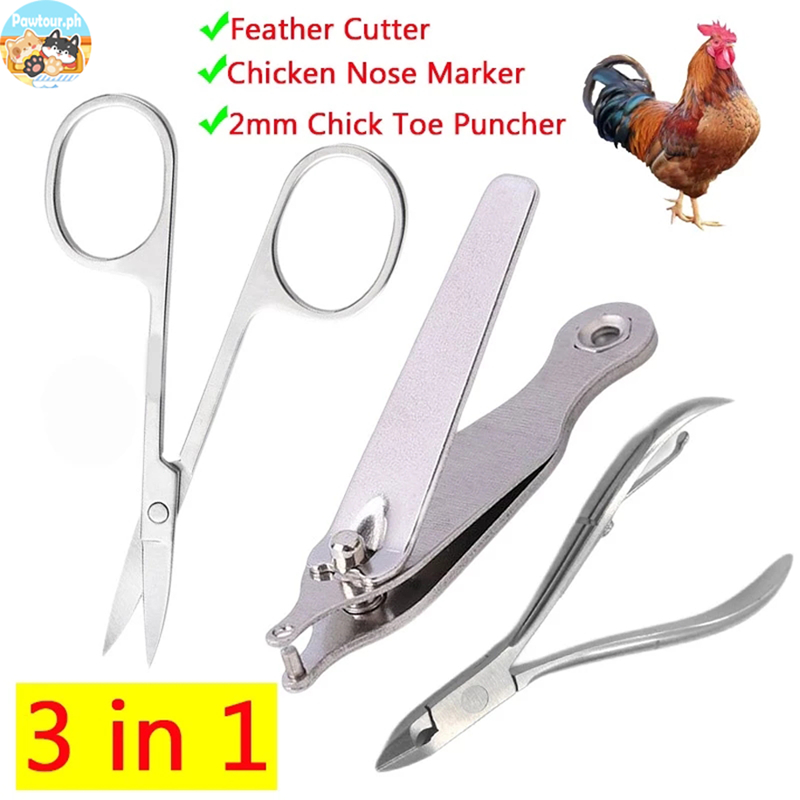 3 in 1 Gamefowl Kit Stainless Chicken Feet Marker Puncher Chick Toe ...