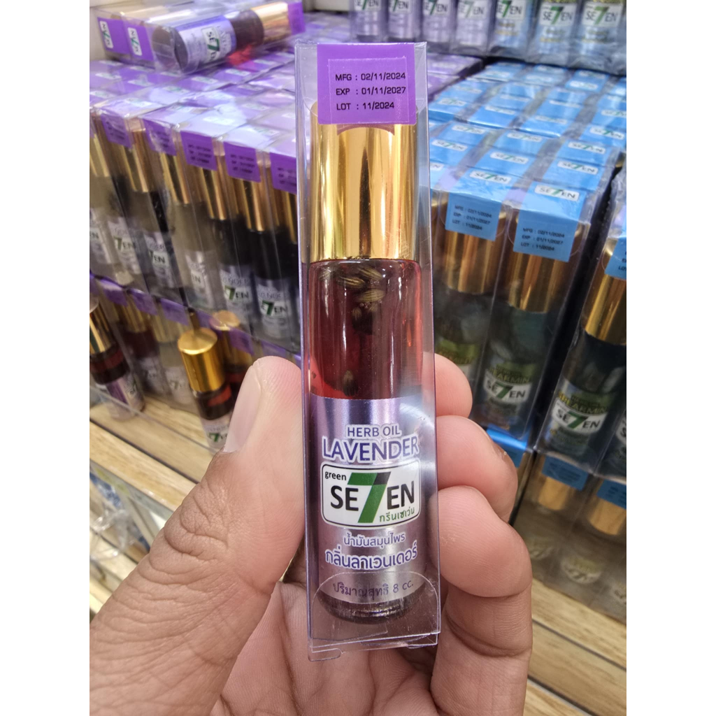 Green Seven Essential Oil Roller Herbal Alleviates Headaches, Stress ...