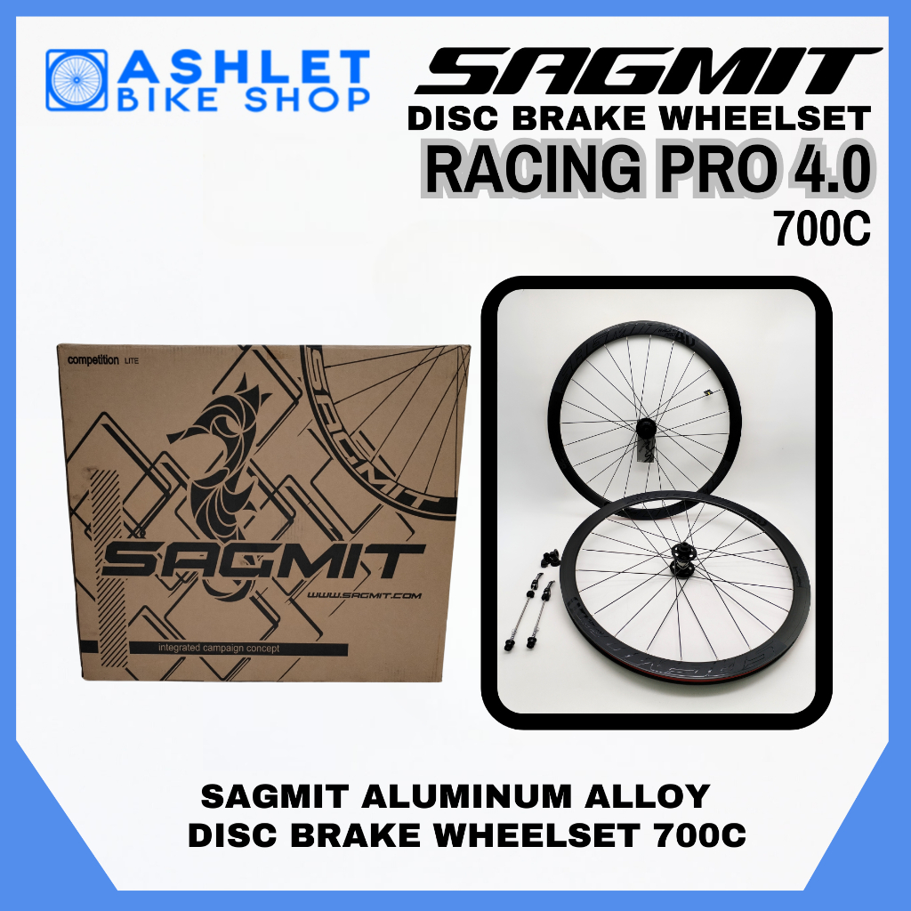 SAGMIT Racing Pro 4.0 Disc Brake Aluminum Alloy Wheelset TR QR Road ...