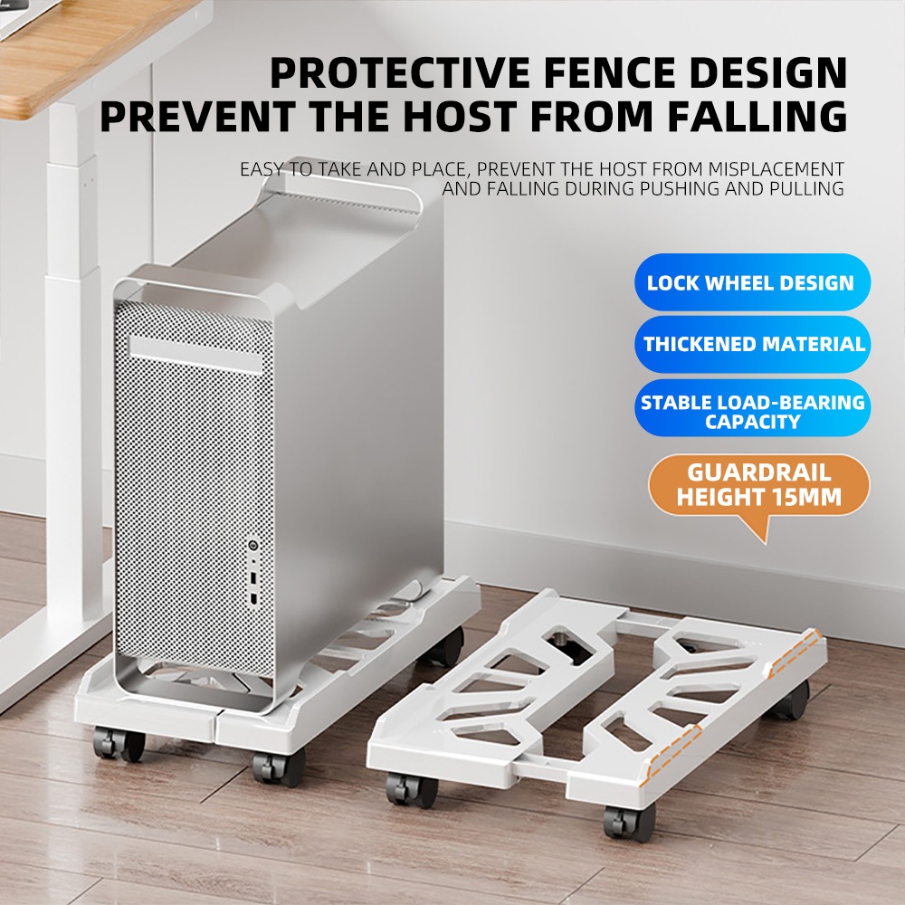 Desktop CPU Stand Holder With Caster Wheels for Computer Cases Storage ...