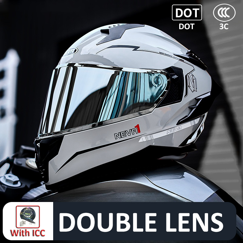 Anak Original Motorcycle Full Face Helmet Dual Visor With ICC Sticker ...