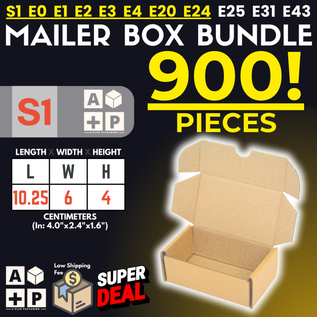 900 pcs S1 MAILER BOXES (10x6x4cm), Corrugated Packaging Carton Box ...