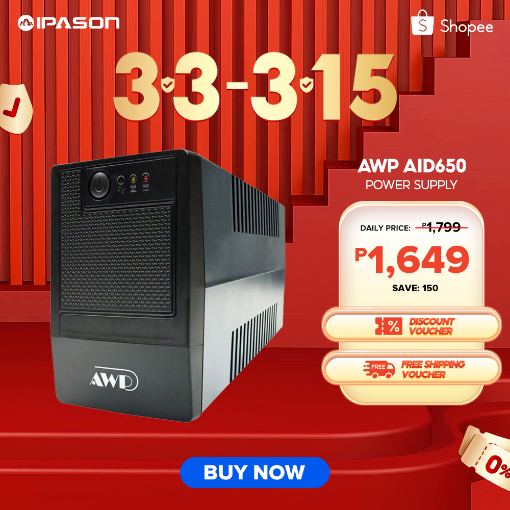 Ipason AWP AID650 Aide 390W-650VA UPS with AVR Uninterruptible Power ...