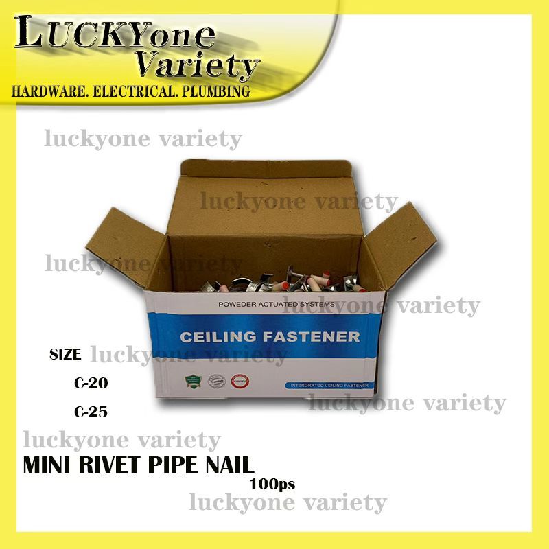 100PCS MINI RIVET PIPE CLAMP NAILS / CEILING FASTENER | Shopee Philippines