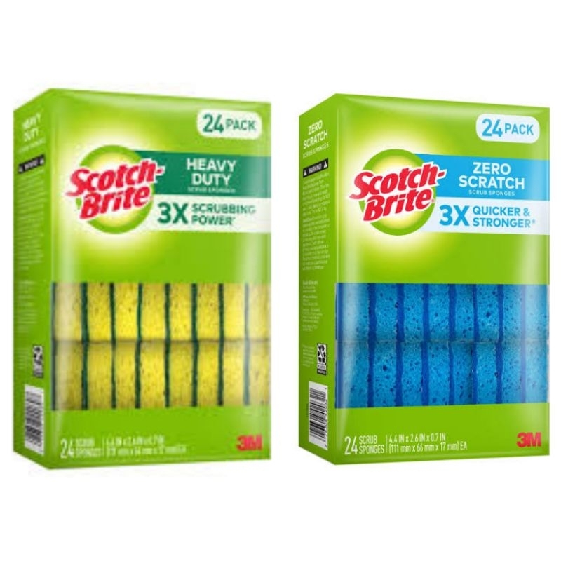 Scotch-Brite Heavy Duty, Non-Scratch Scrub Sponge • 24-Pack Sponges ...