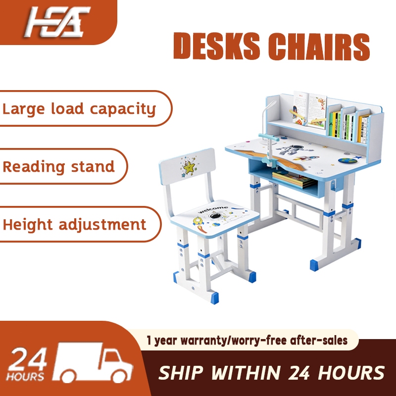 Children's Study Table Adjustable Table Chair combination can lift the ...