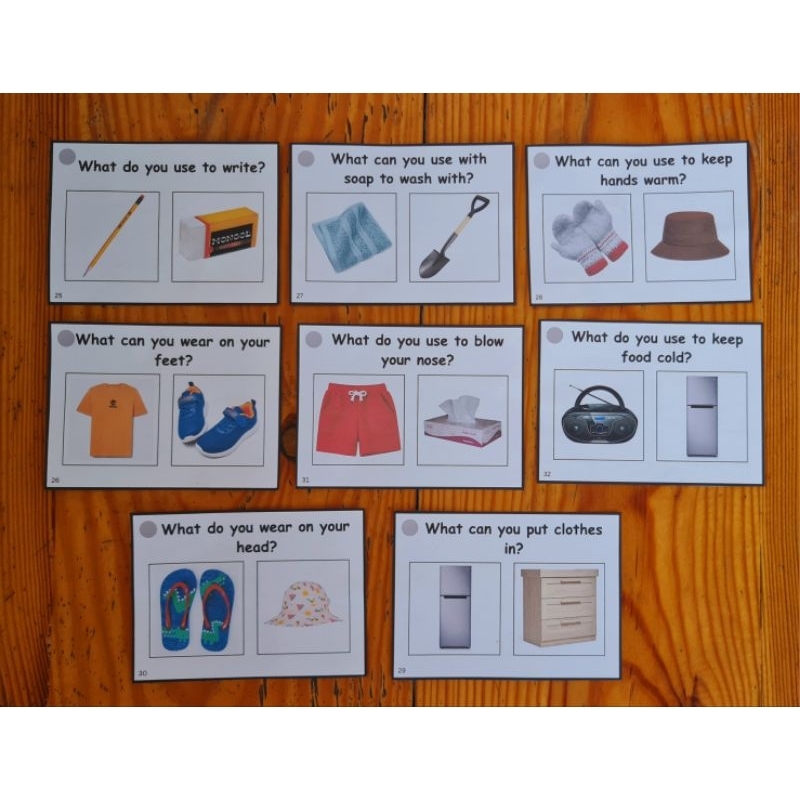 Function of objects| what questions flashcards for speech and ABA ...