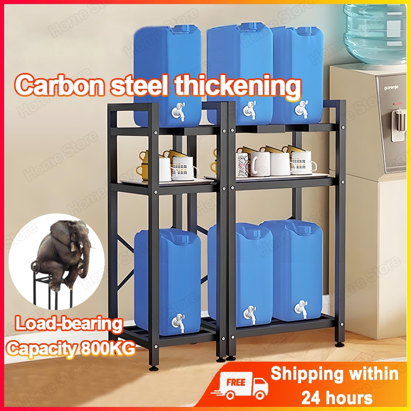 Water Container Rack Stainless Steel Gallon Rack Multi-Layer Bucket ...