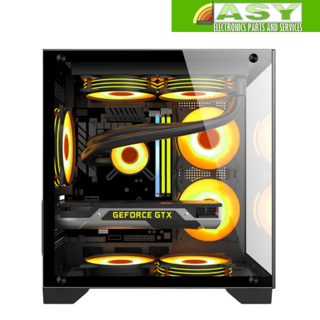 Inplay Seaview S100 Micro ATX Gaming PC Case | Tempered Glass Desktop ...