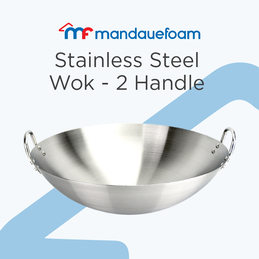 Mandaue Foam Stainless Steel Wok - 2 Handle | Shopee Philippines