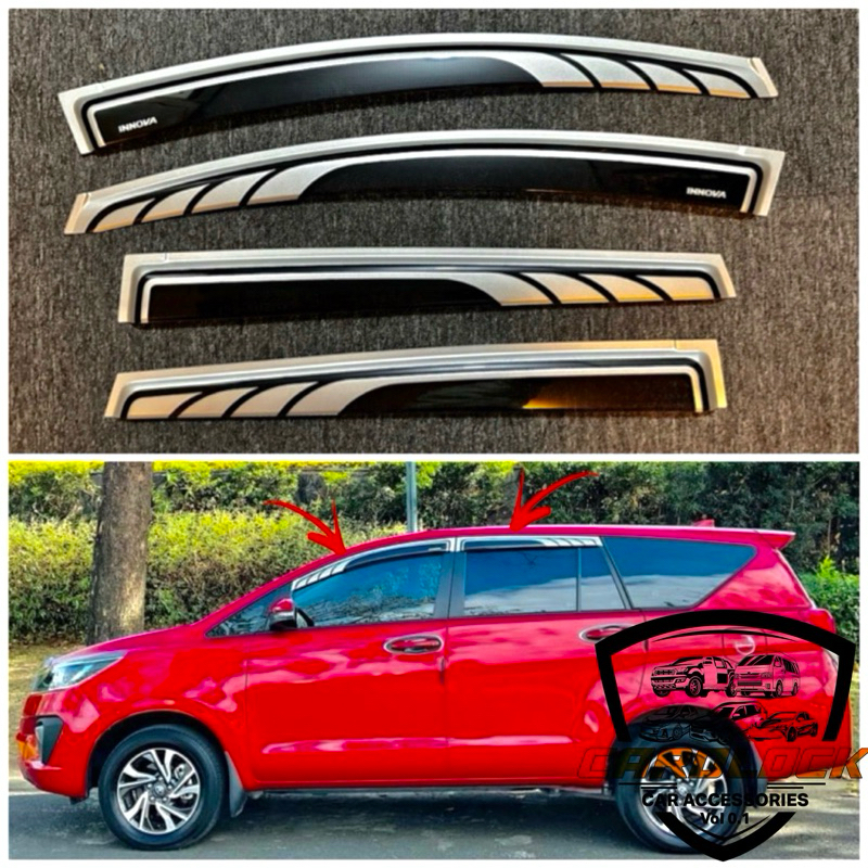 Toyota Innova 2016 - 2025 Rain Visor Silver Blacknet | Shopee Philippines