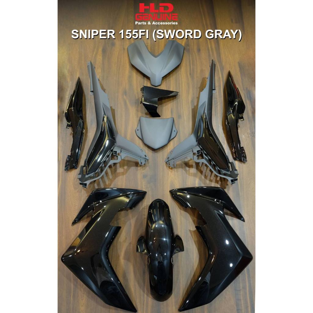 HLD GENUINE COVER SET SWORD GRAY ( 12PCS/SET ) SNIPER 155 Fi ( MADE IN ...