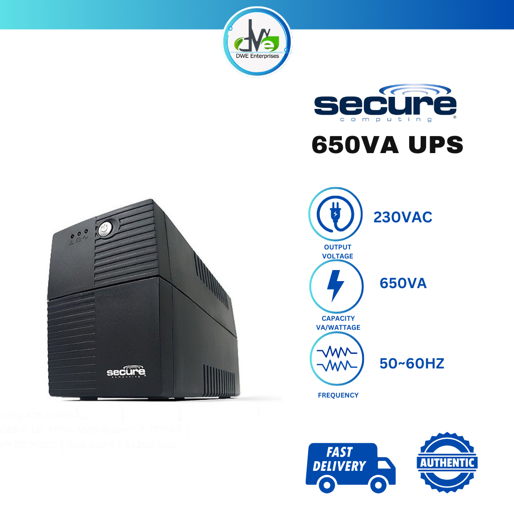 SECURE UPS-650VA UNINTERRUPTABLE POWER SUPPLY | Shopee Philippines