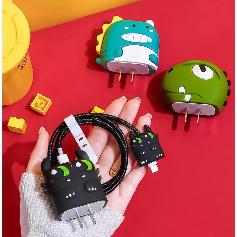 Local stock 5 in1 Charging Cable Protector Cartoon Charger Protector ...
