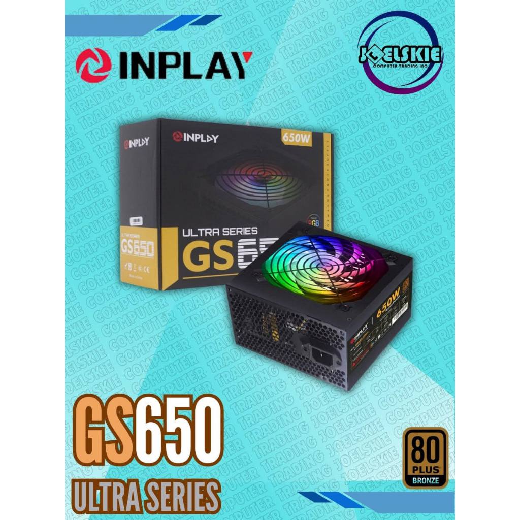 Inplay GS650-Ultra True Rated 650w Power Supply RGB 80Plus Bronze ...