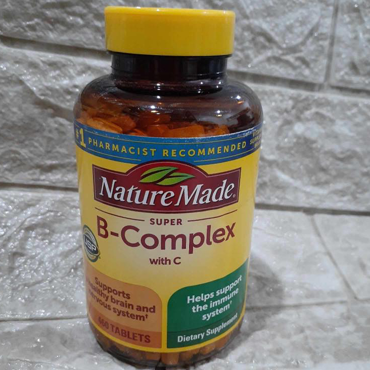 *Nature Made Super B-Complex w/ Vit C, 460 tablets, helps memory/nerves ...