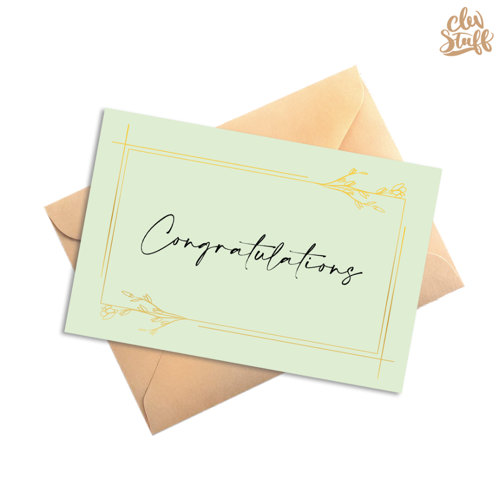 Congratulations Foil Greeting Card | Shopee Philippines