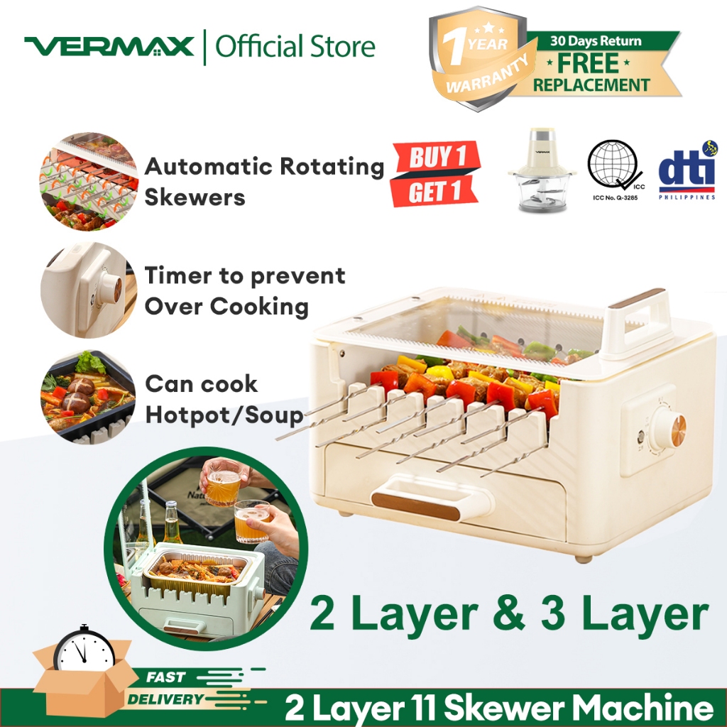 Vermax Electric Barbecue Grill Smokeless BBQ Griller Electric Korean ...