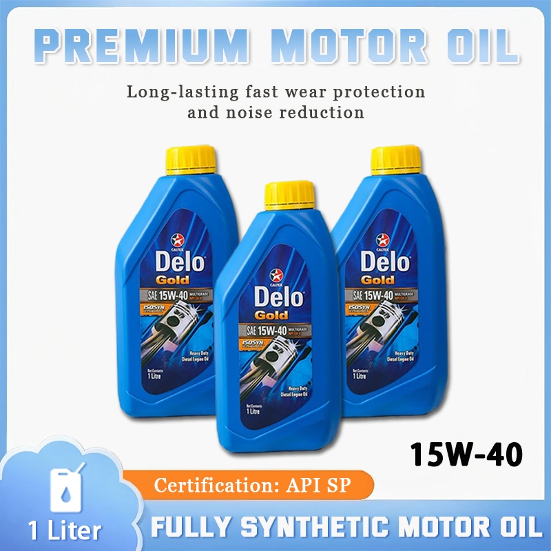 Diesel Engine Oil Delo Gold 15W-40 1L for Multigrade Heavy Duty Car and Motorcycle | Shopee ...