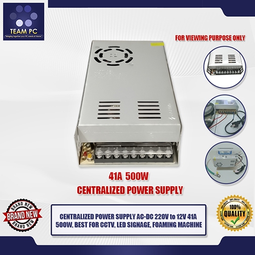 TEAM PC CENTRALIZED POWER SUPPLY AC-DC 220V to 12V 41A 500W, BEST FOR ...