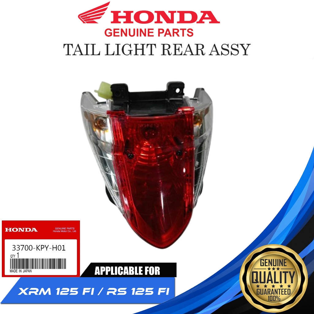 HONDA GENUINE TAIL LIGHT REAR ASSY FOR XRM 125 FI/ RS125 FI ( 33700-KPY ...