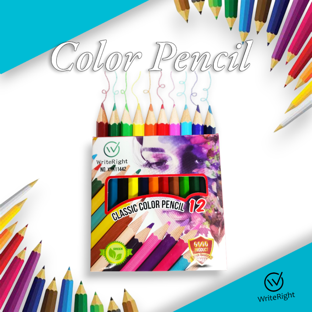 WriteRight(12PCS)Color Pencil Color Art Painting Colored Pencil School ...