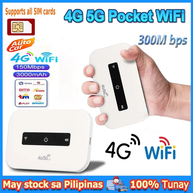 M6 4G 5G Pocket WiFi Router 150Mbps Openline 4G LTE Wireless Hotspot Router Modem Universal Sim ...