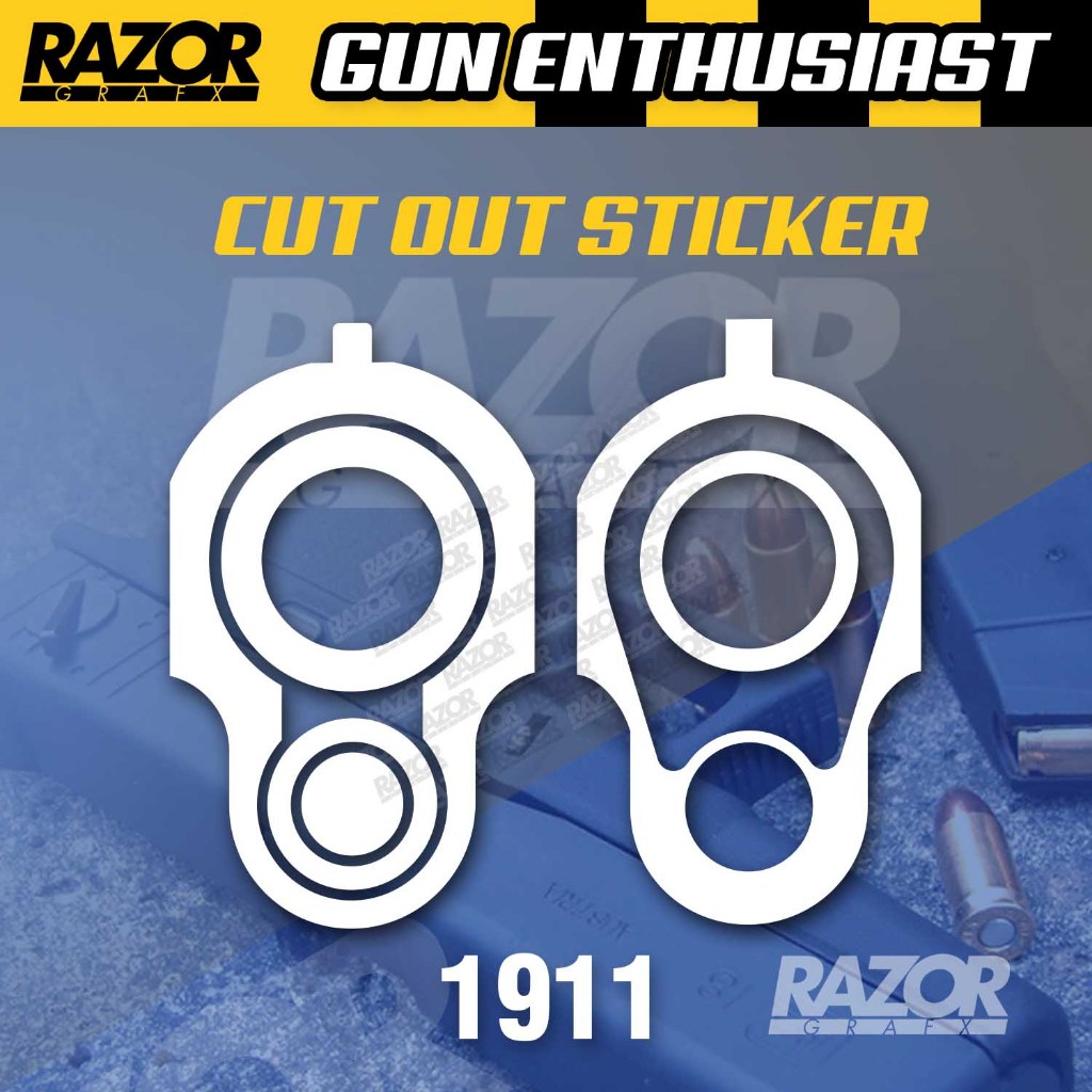 1911 Pistol Gun Hole Car Decal Sticker PPSA | Shopee Philippines