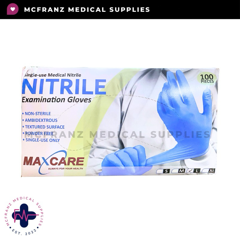 Maxcare Nitrile Gloves (Sold per box) | Shopee Philippines