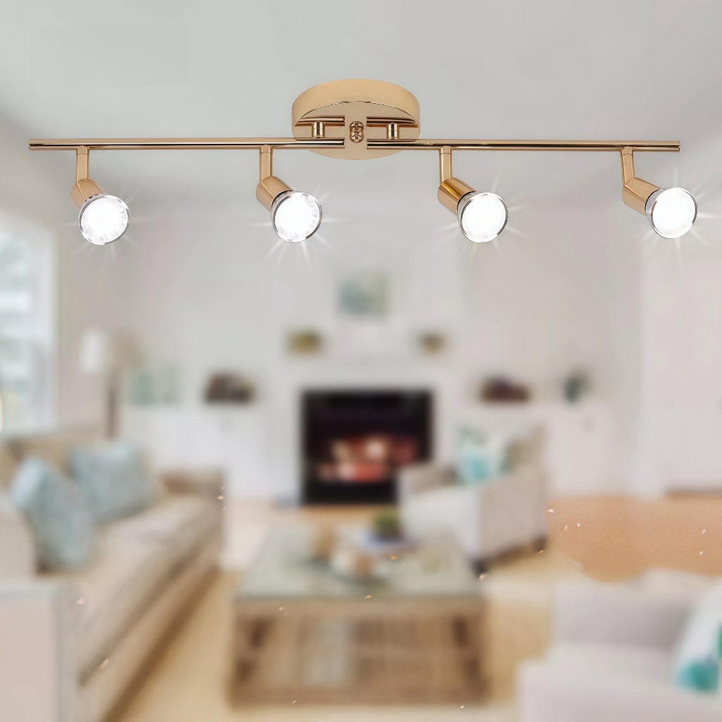 Modern Minimalist LED Ceiling Spotlight - Decorative Iron Room Lamp (4 ...