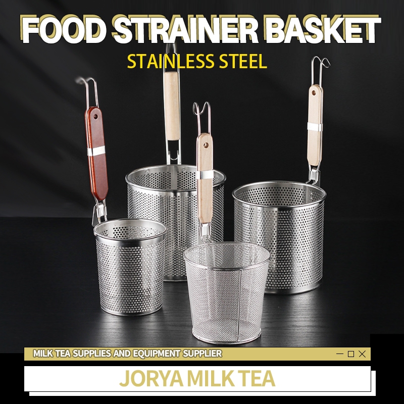 Stainless Steel Mesh Food Strainer Basket Noodle Strainer Colander For ...