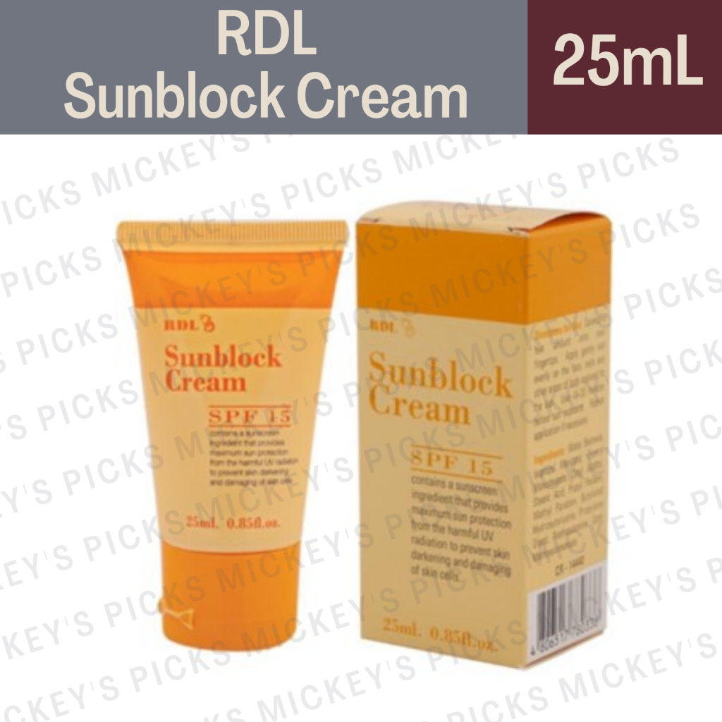RDL Sunblock Cream SPF15 25mL | Shopee Philippines