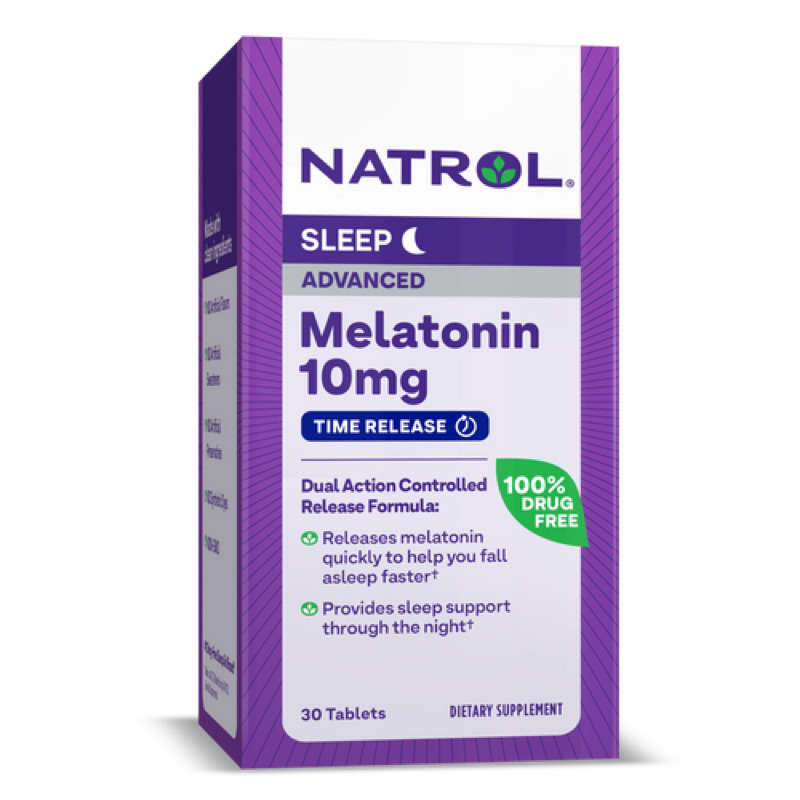 NATROL Melatonin Advanced Maximum Strength 10mg Time Release Tablets ...