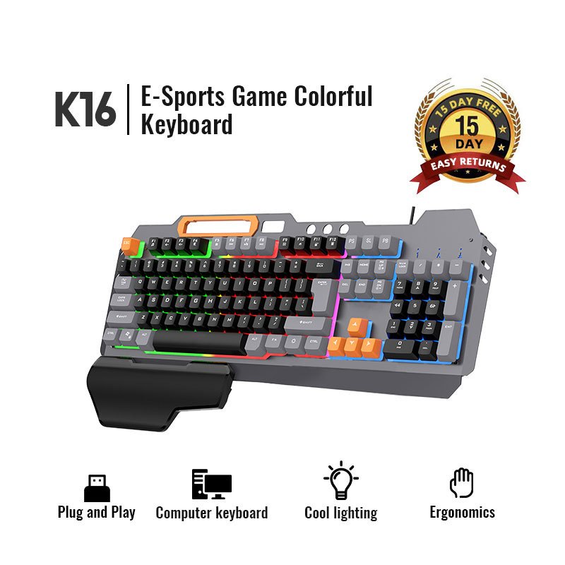 METMI x Raiku K-16 104 Keys Backlight Wired Mechanical Keyboard Feel 3 ...