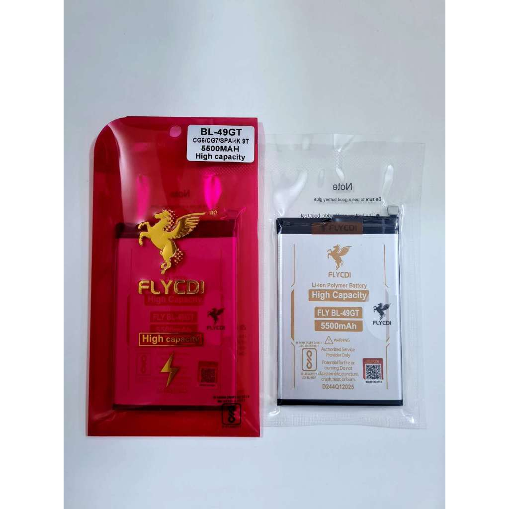 FLYCDI Tecno BL-49GT Camon 17 CG6 CG7 Spark 9T 5500mAh for Replacement ...