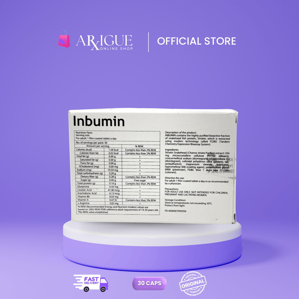 Inbumin 250mg Tablet -30 capsules | Shopee Philippines