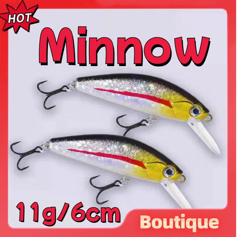 Sinking minnow 11g/6cm Swim Bait Fishing Lure Bait Suitable For a Variety Of Fish Bait 3D Eyes ...