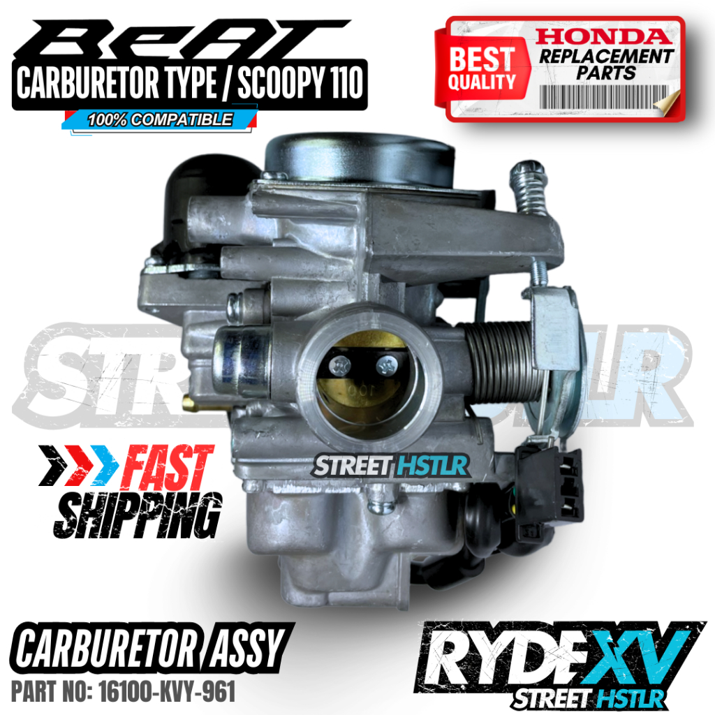 CARBURETOR ASSEMBLY Honda Beat 110 Carburetor / Scoopy 110 Carburetor ...