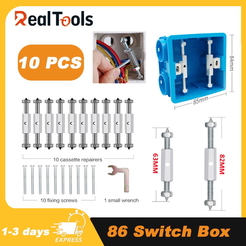 10PCS Utility Box Screw Wall Switch Socket Cassette Screw Support Rod ...