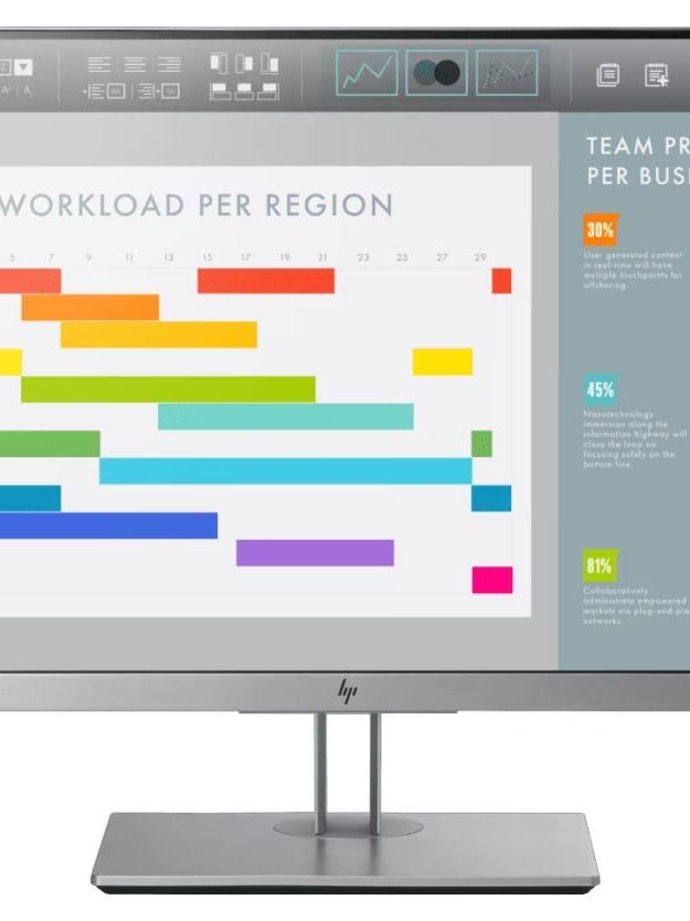 24" HP EliteDisplay E243i 24-inch Monitor OFFICE Pull out COLOR BLACK ...