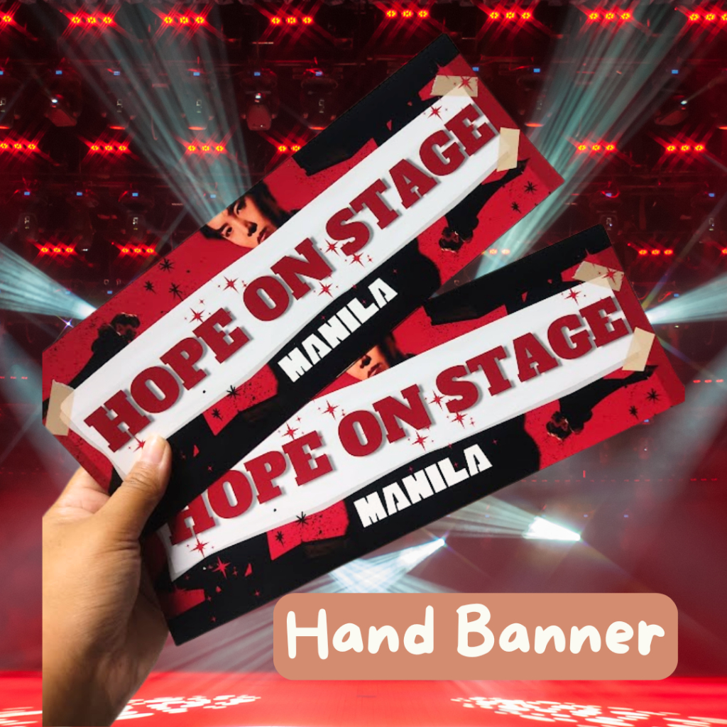 JHOPE Manila Concert Hand Banner 4 inches x 11 inches (10pcs per order ...