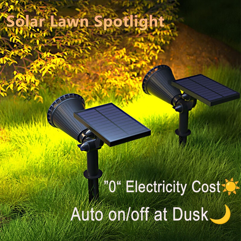 7 LED Solar Light Outdoor Waterproof Auto Spotlight Dimming Garden ...