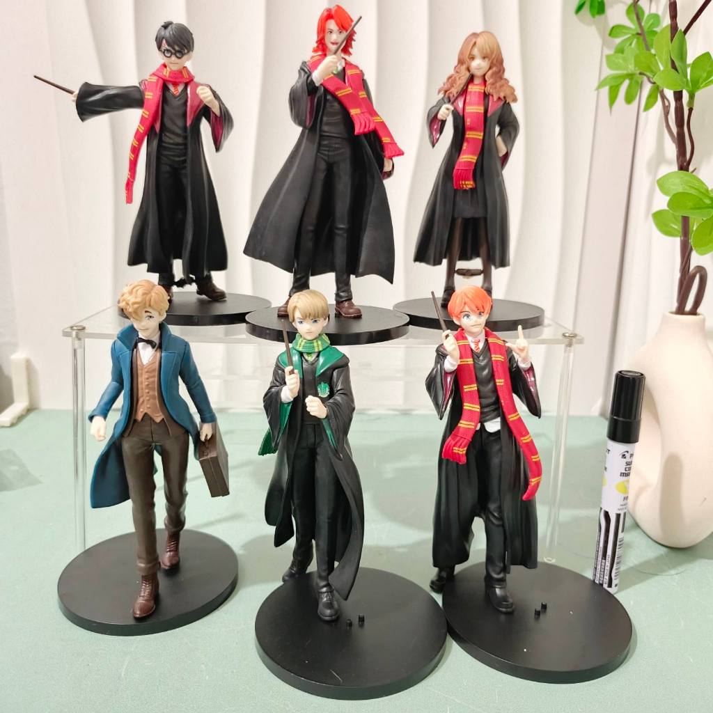 Harry Potter Harry Hemione Ron Newt Set of 6 Big 17.5cm Collectible ...