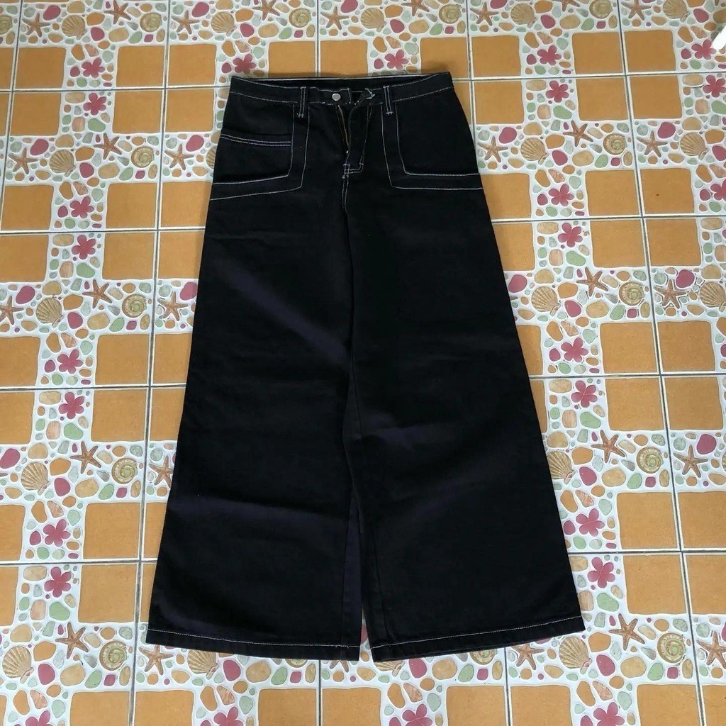 YK Jeans Streetwear Big Pocket Oversized Pants Hip Hop Letter Graphic ...